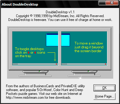 DoubleDesktop doubles the width of the desktop
